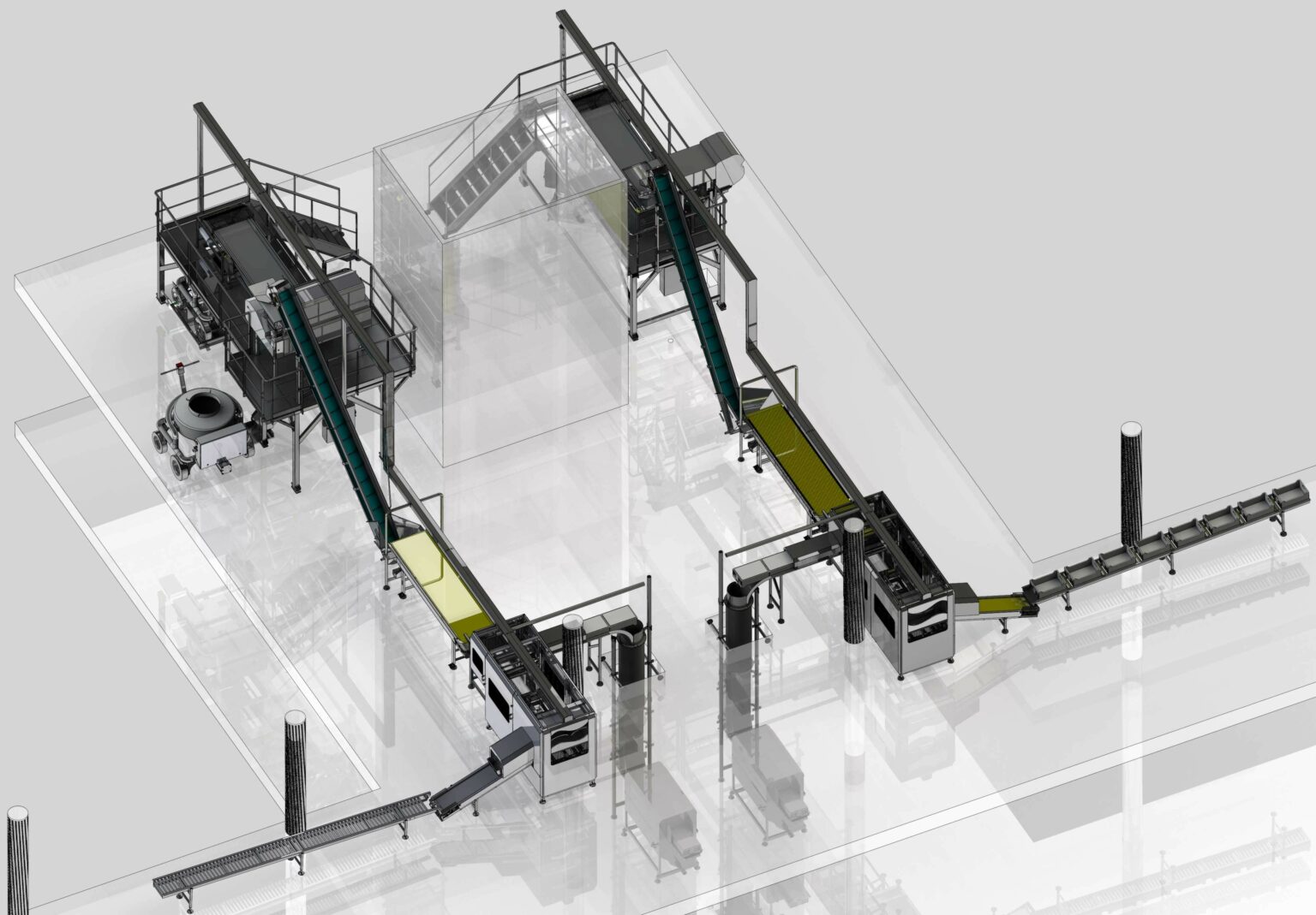 Lift Return Bins System Professional AMOS